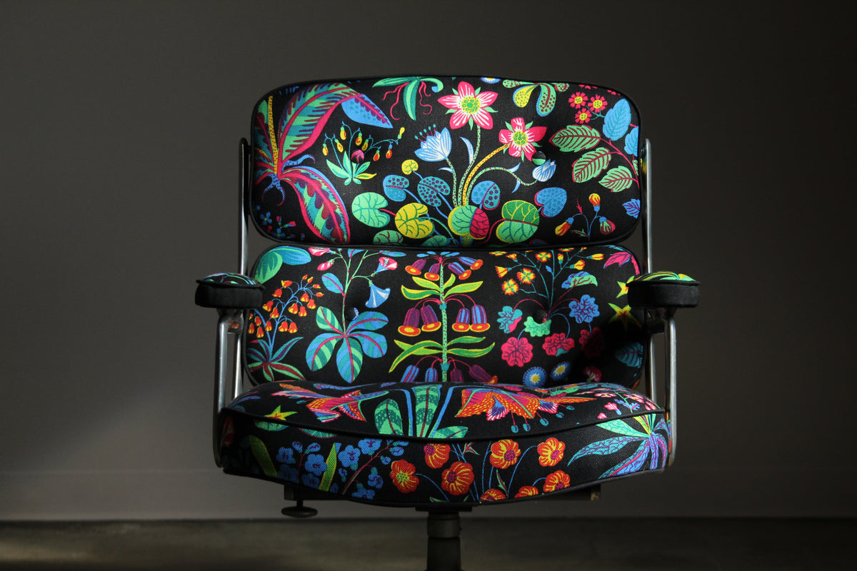 Eames "Time Life" Executive Chair in Josef Frank Textile, 1970s ...